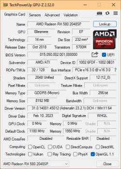 Unable to install AMD drivers rx580 2048sp 8gb | TechPowerUp Forums