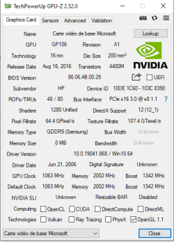 VBIOS Request for Nvidia GTX 1060 Max Q omen 15 | TechPowerUp Forums