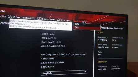 Can't enable SAM (yes rebar is enabled in bios, screenshots have all ...