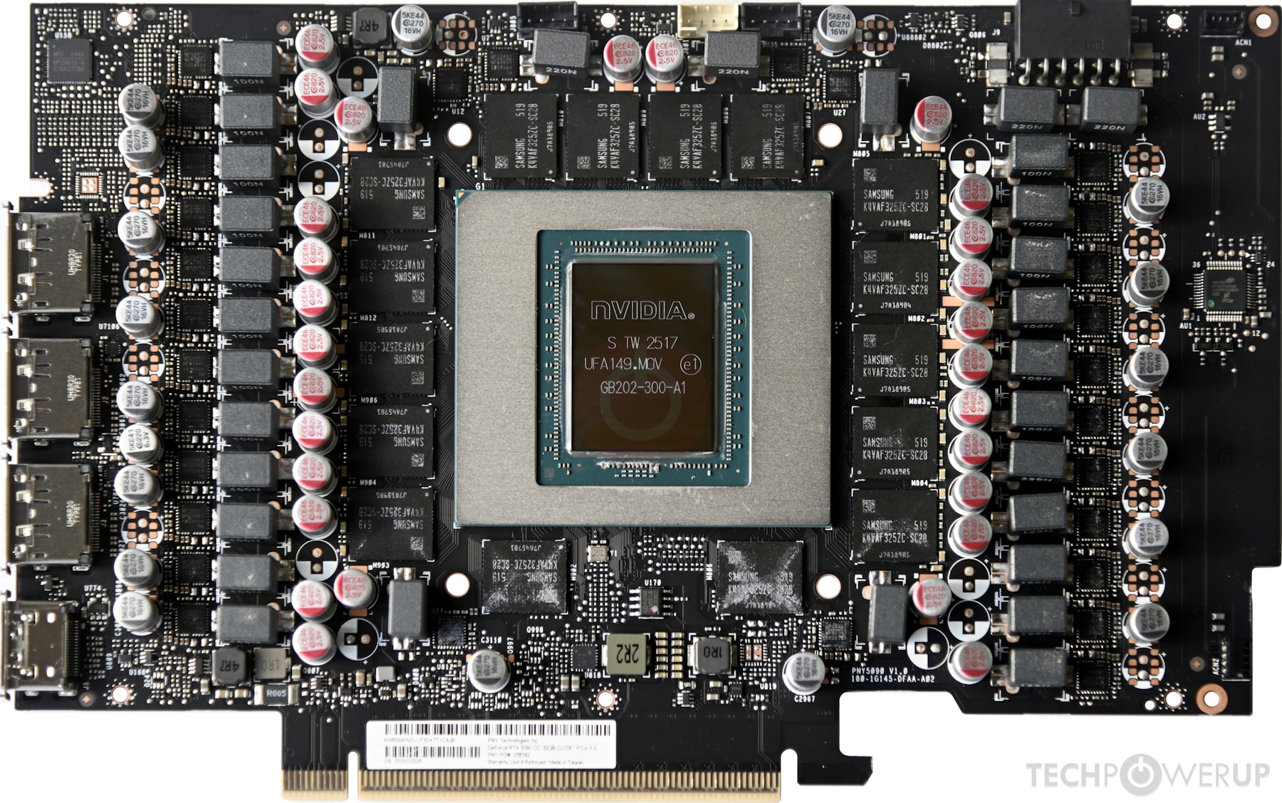 PNY RTX 5090 Triple Fan Specs | TechPowerUp GPU Database