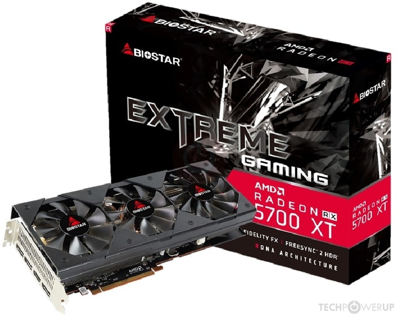 BIOSTAR RX 5700 XT Extreme Gaming Specs | TechPowerUp GPU Database