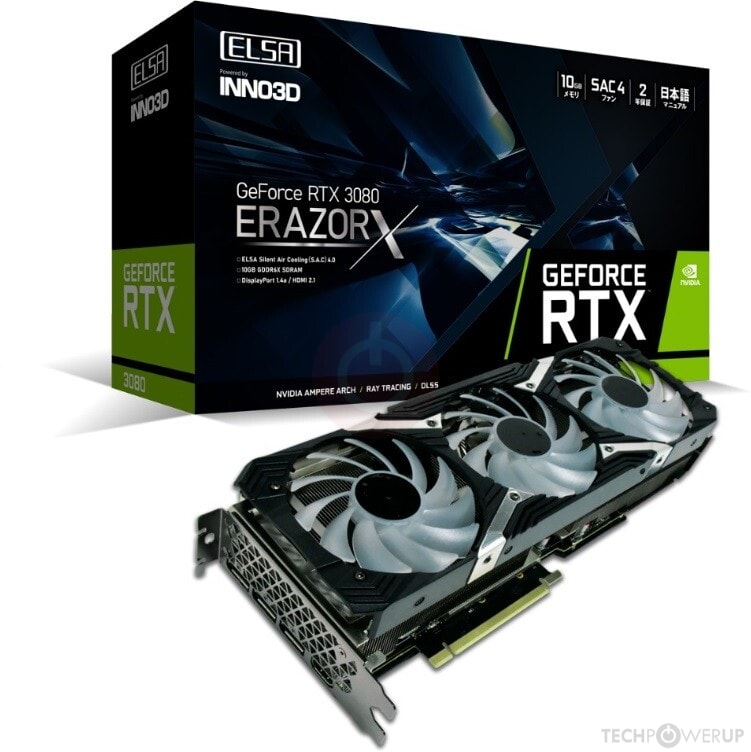 ELSA RTX 3080 ERAZOR X Specs | TechPowerUp GPU Database