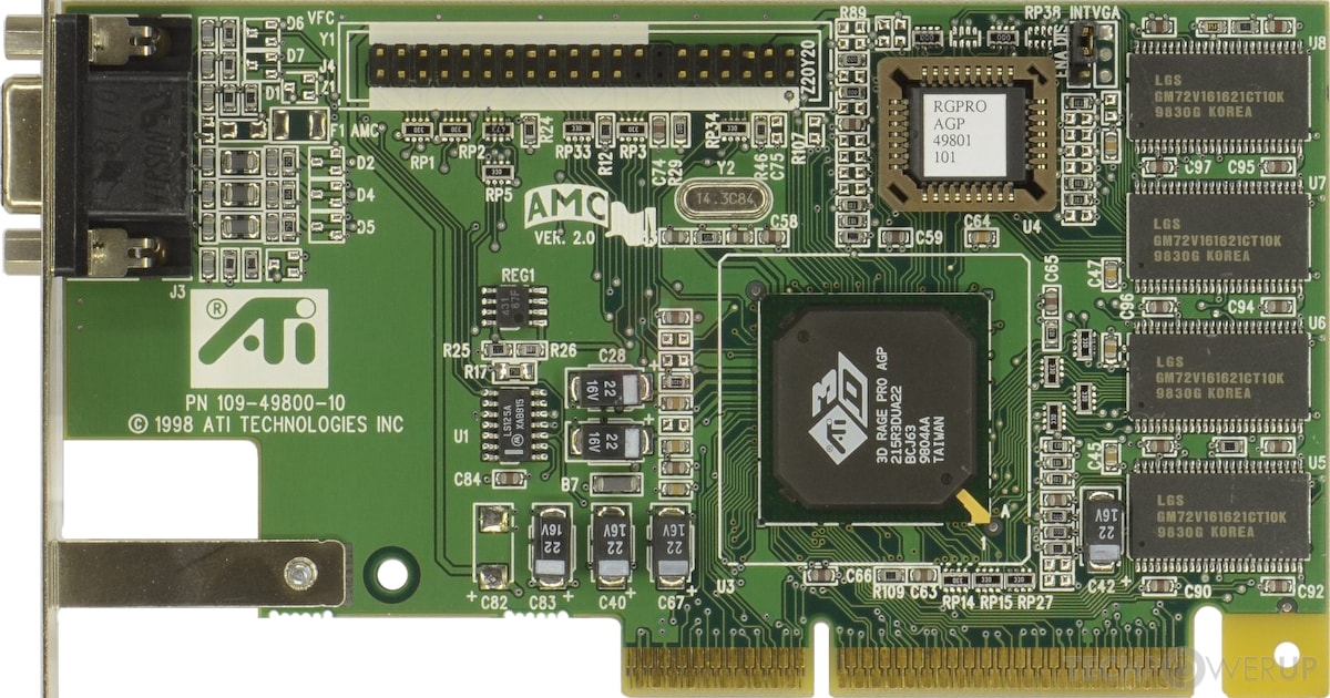 ATI 3D Rage PRO AGP Specs | TechPowerUp GPU Database