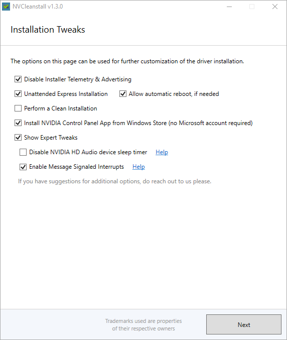 NVCleanstall - NVIDIA Driver Customizer